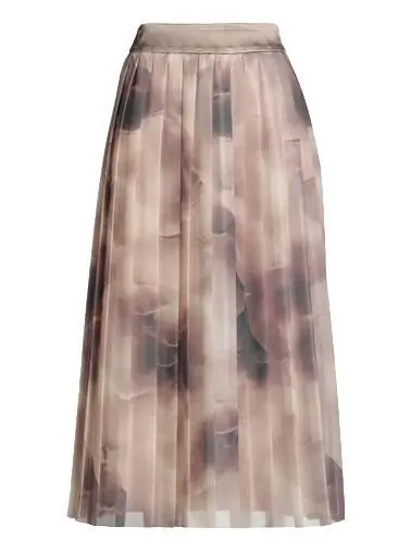 Peserico Pleated Organza Midi Skirt - Beige