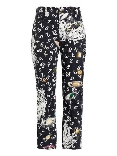 VIVIENNE WESTWOOD Multicolor Gabardine Tapered Trousers - Blue