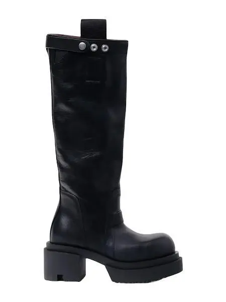 Rick Owens Hollywood Knee Pull-on Bogun Boot - Black