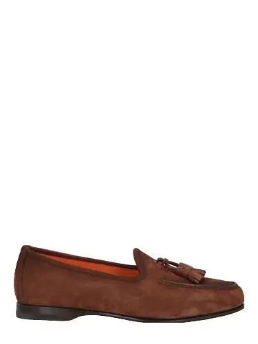 Santoni Goodyear Loafers In Leather - Brown