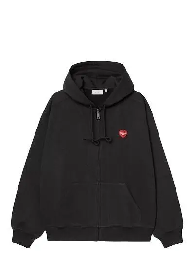 Carhartt Wip Hooded Heart Ii Hartt Sweat Jacket - Black