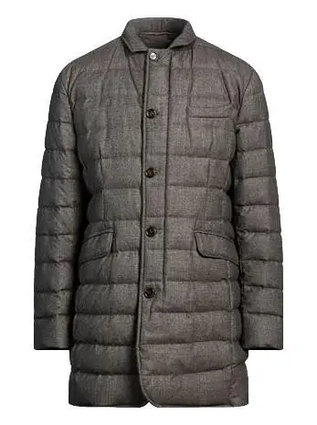 MOORER Padded Virgin Wool Jacket - Brown
