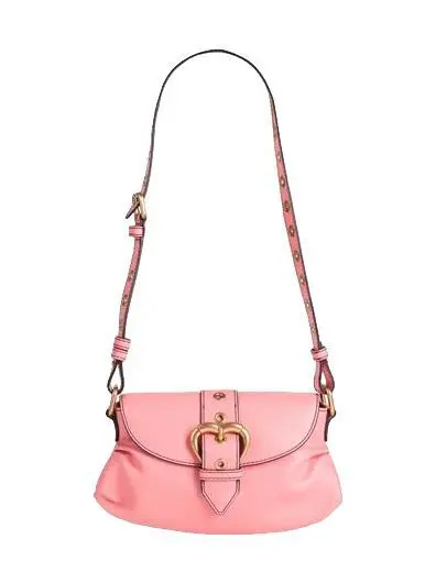 Pinko Calfskin Cross-body Flap Bag - Salmon Pink