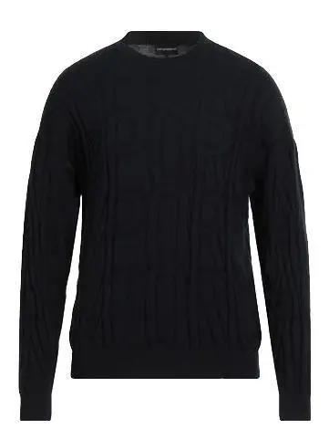 Emporio Armani Solid Crewneck Sweater - Blue
