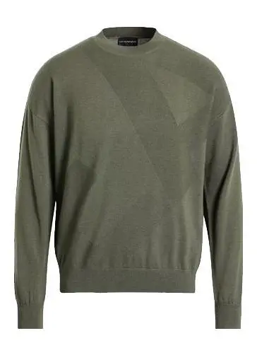 Emporio Armani Solid Crewneck Sweater - Green