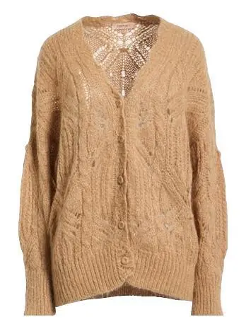 TWINSET Open-knit Cardigan - Sand