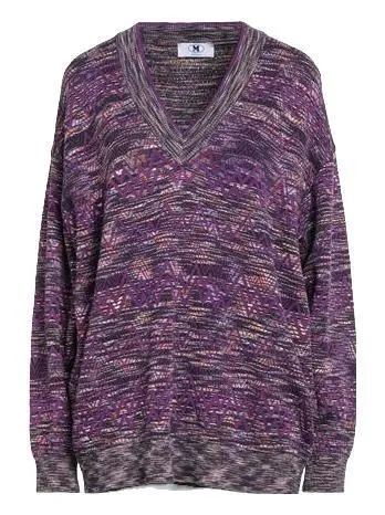 Missoni V-neck Signature Print Sweater - Purple