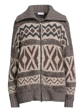 Brunello Cucinelli Cashmere-blend Cardigan - Beige