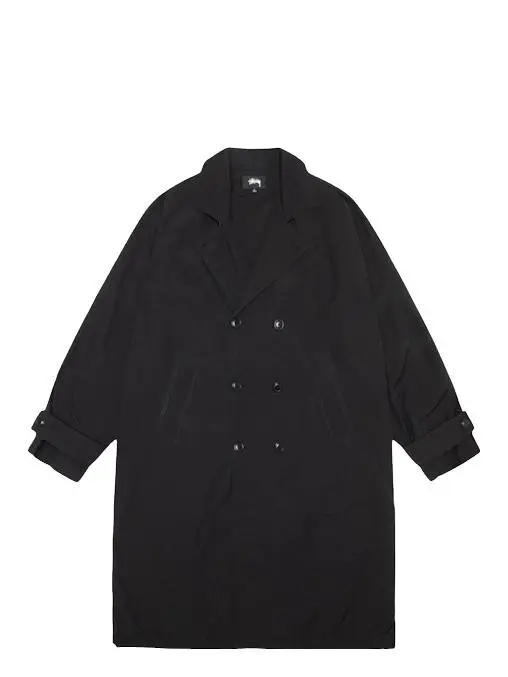 StÜssy Lightweight Surfman Trench Coat - Black