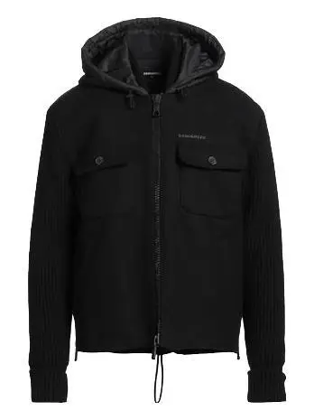 Dsquared2 Virgin Wool Blend Casual Jacket - Black