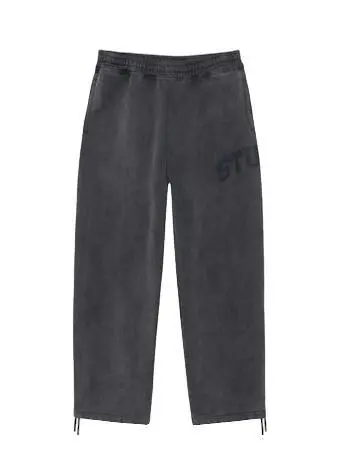 StÜssy Fleece Faded Graphic Pant - Washed Black