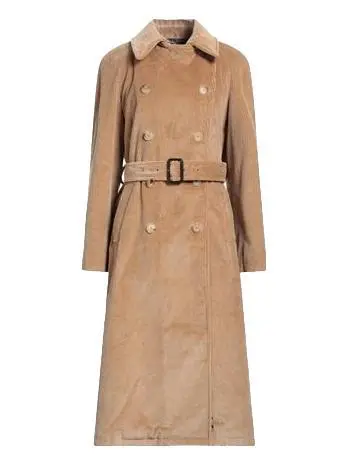 SEALUP Belted Corduroy Coat - Beige