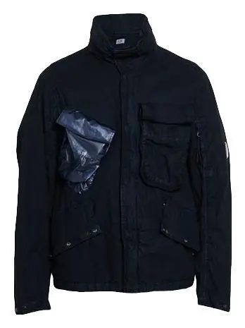 C.P. COMPANY Jacket In Cotton, Polyamide, And Polyurethane Resin - Blue