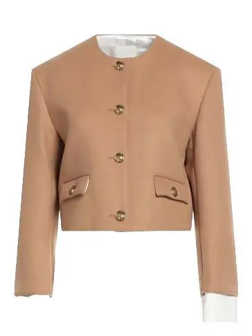 Sandro Jacket In Wool Blend - Beige