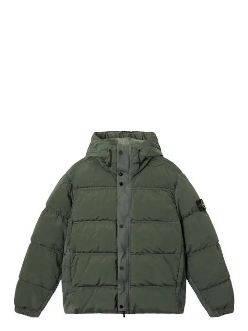 Stone Island Nylon Metal Hooded Down Jacket - Green