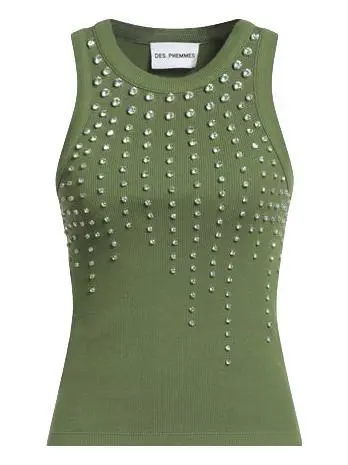 DES_PHEMMES Top With Appliqués - Green
