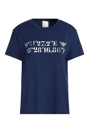 Emporio Armani Printed Cotton Jersey T-shirt - Navy