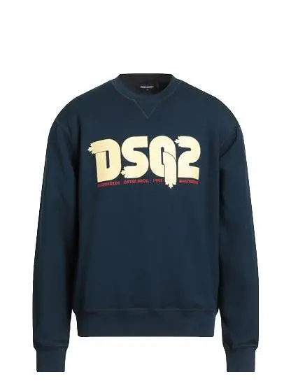 Dsquared2 Cotton Fleece Sweatshirt With Logo - Navy