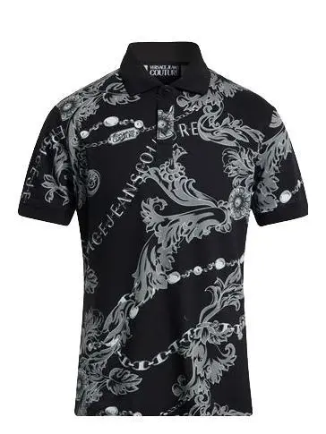 Versace Polo Shirt Size Cotton - Black