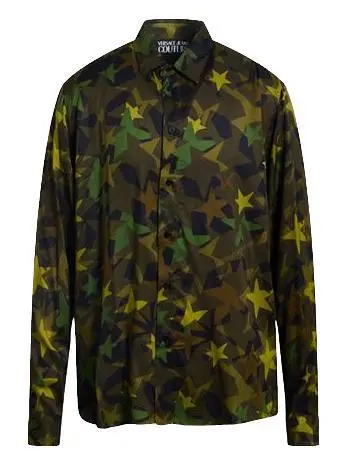Versace Shirt Military Size Viscose - Green