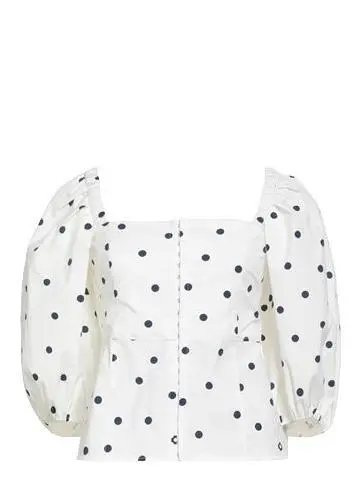Maje Polka-dot Top - White