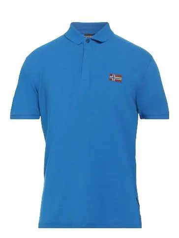 NAPAPIJRI Polo Shirt Azure Size Cotton - Blue