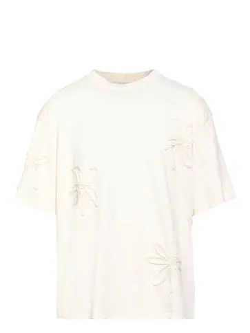 Sandro T-shirt Cream Size Cotton - White