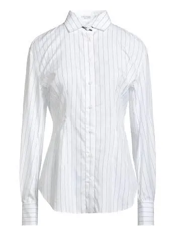 Brunello Cucinelli Striped Poplin Shirt - White