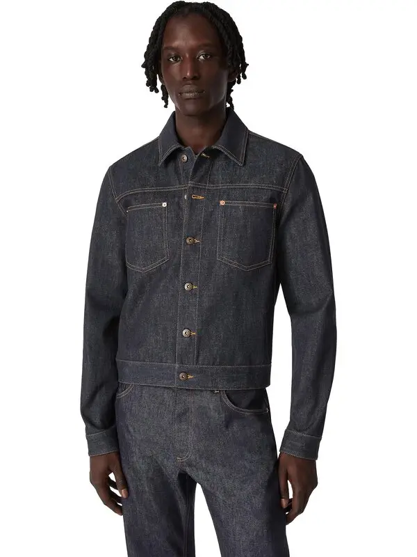 Bottega Veneta Raw Denim Jacket - Indigo