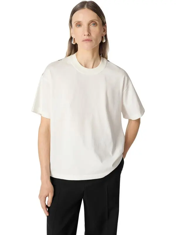 Bottega Veneta Cotton And Silk Printed T-shirt - Chalk/multi