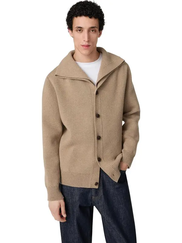 Bottega Veneta Compact Wool Cardigan - Sparrow