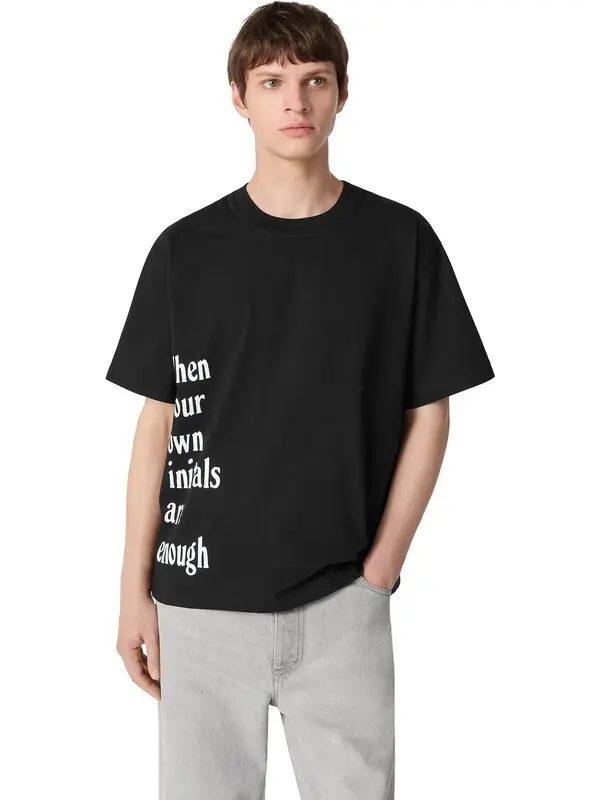 BOTTEGA  VENETA Cotton Printed Jersey T-shirt - Black