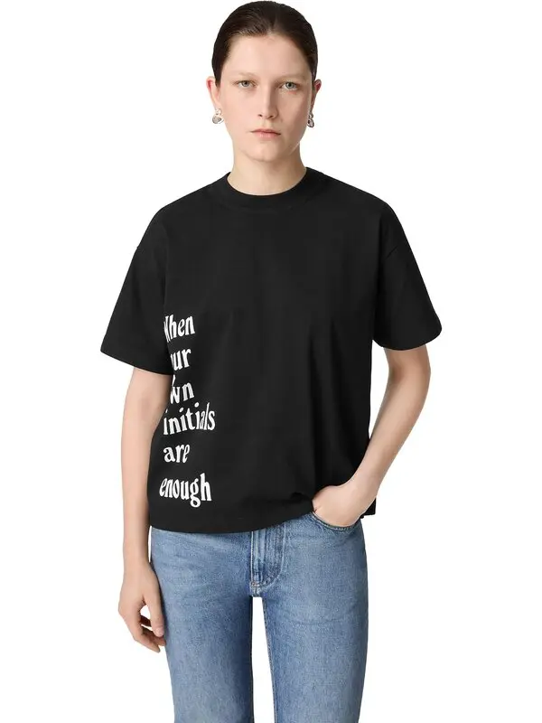 Bottega Veneta Printed Cotton Jersey T-shirt - Black
