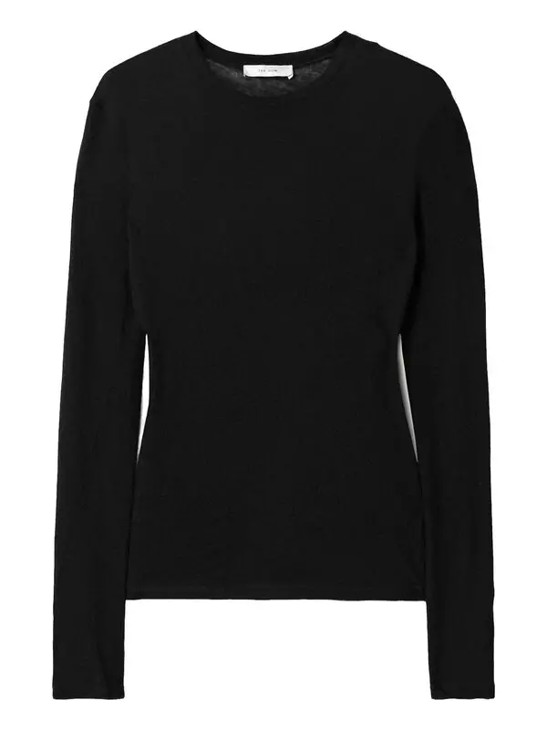 THE ROW Iverness Cashmere Top - Black