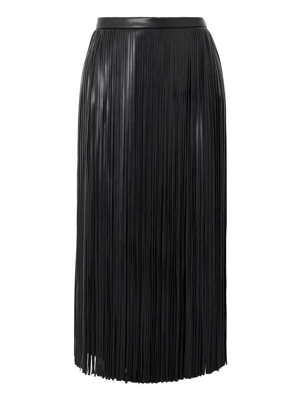 Proenza Schouler Veda Fringed Midi Skirt - Black