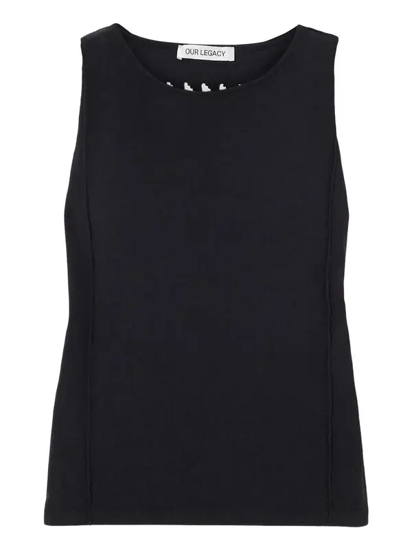 Our Legacy Cutout Cotton-jersey Tank - Black