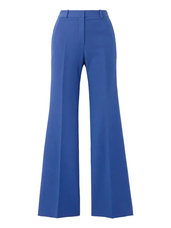 JOSEPH Cotton-blend Straight-leg Trousers - Blue