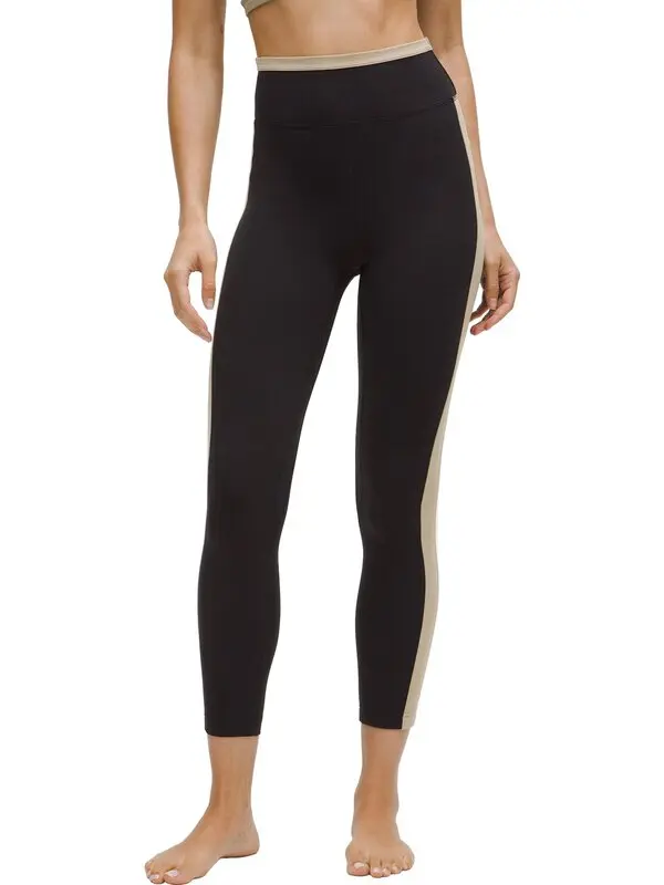 Lululemon Nulu Super-high-rise 25" Tight - Black/sheer Oak