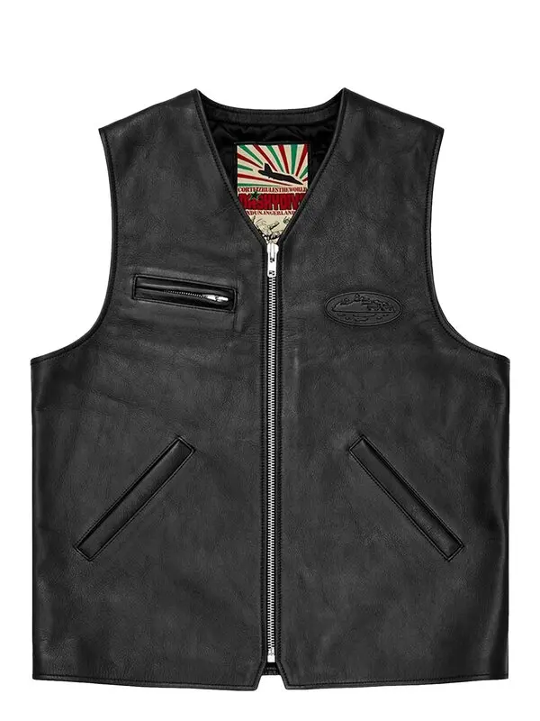 CORTEIZ Skydive Leather Vest - Black
