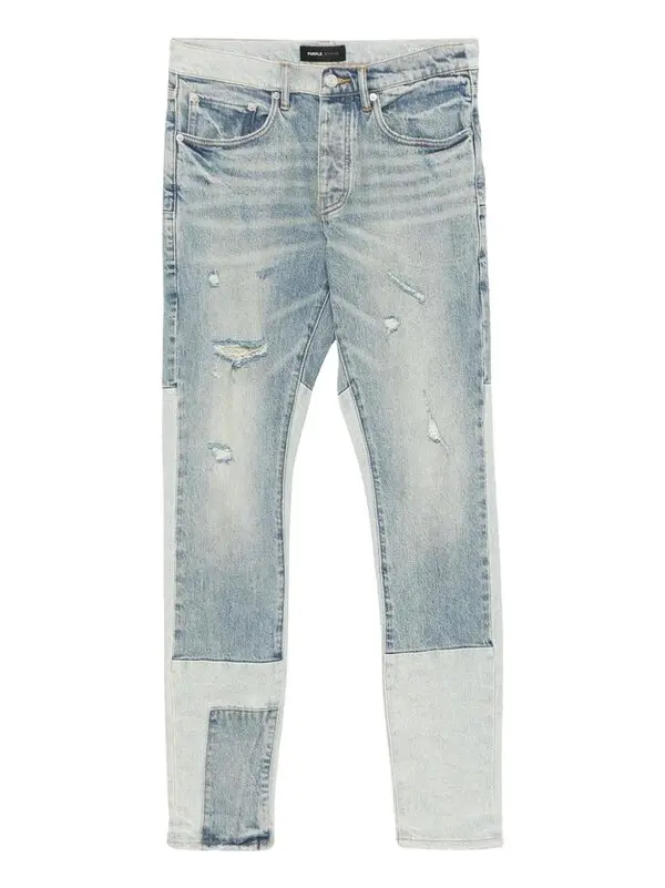 PURPLE BRAND Skinny Patchwork Jeans - Blue