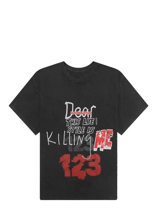 RIVINGTON ROI REBIS Killing Me Short-sleeve Tee - Black