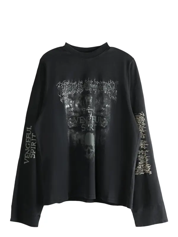 Vetements Spirit Cut-up Long-sleeve T-shirt - Tan