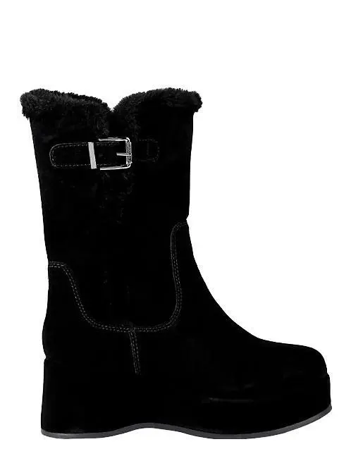Carvela Après Buckle Suede Boots - Black