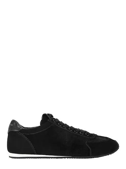 Kurt Geiger Drench Islington Velvet Low-top Trainers - Black