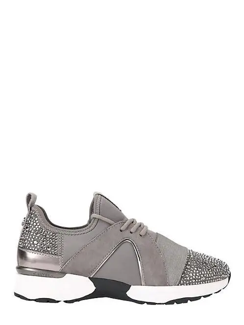 Carvela Tempo Woven Trainers - Gunmetal