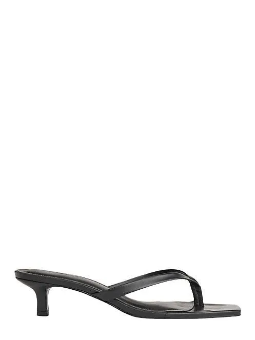 Whistles Leather Kitten-heel Mules - Black