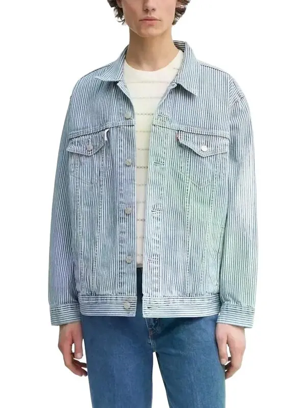 LEVI'S Striped Denim Jacket - Blue