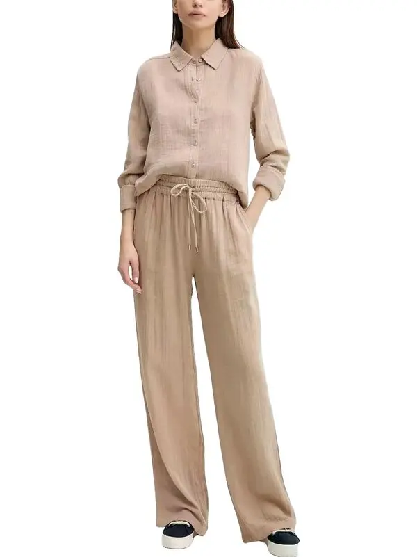 Melissa Odabash Button-down Point-collar Shirt - Neutrals