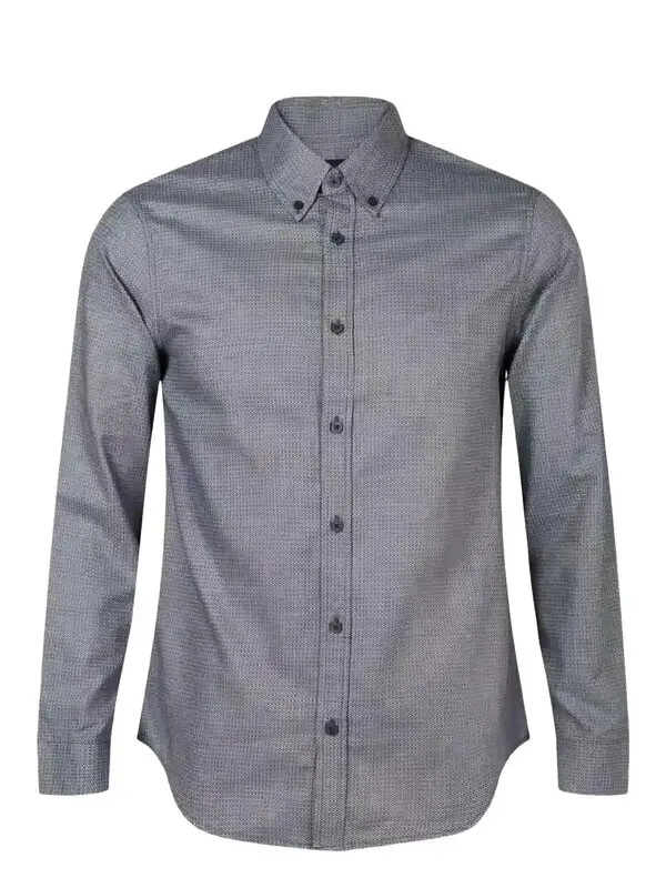 Armani Exchange Curved-hem Long-sleeve Shirt - Blue