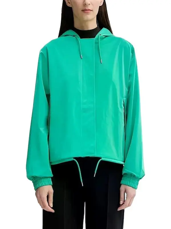 Rains Hooded Drawstring Jacket - Green
